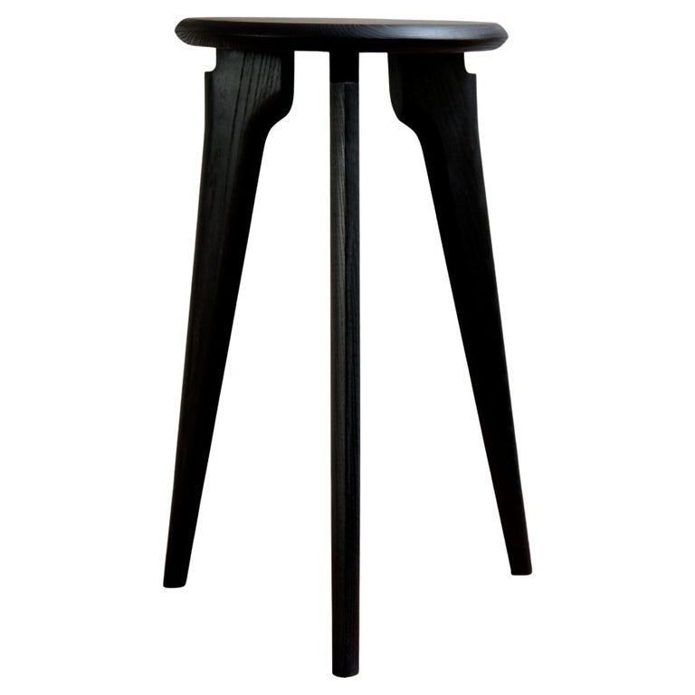 Counter 3-Legged Milk Stool Solid Wood For Sale at 1stDibs