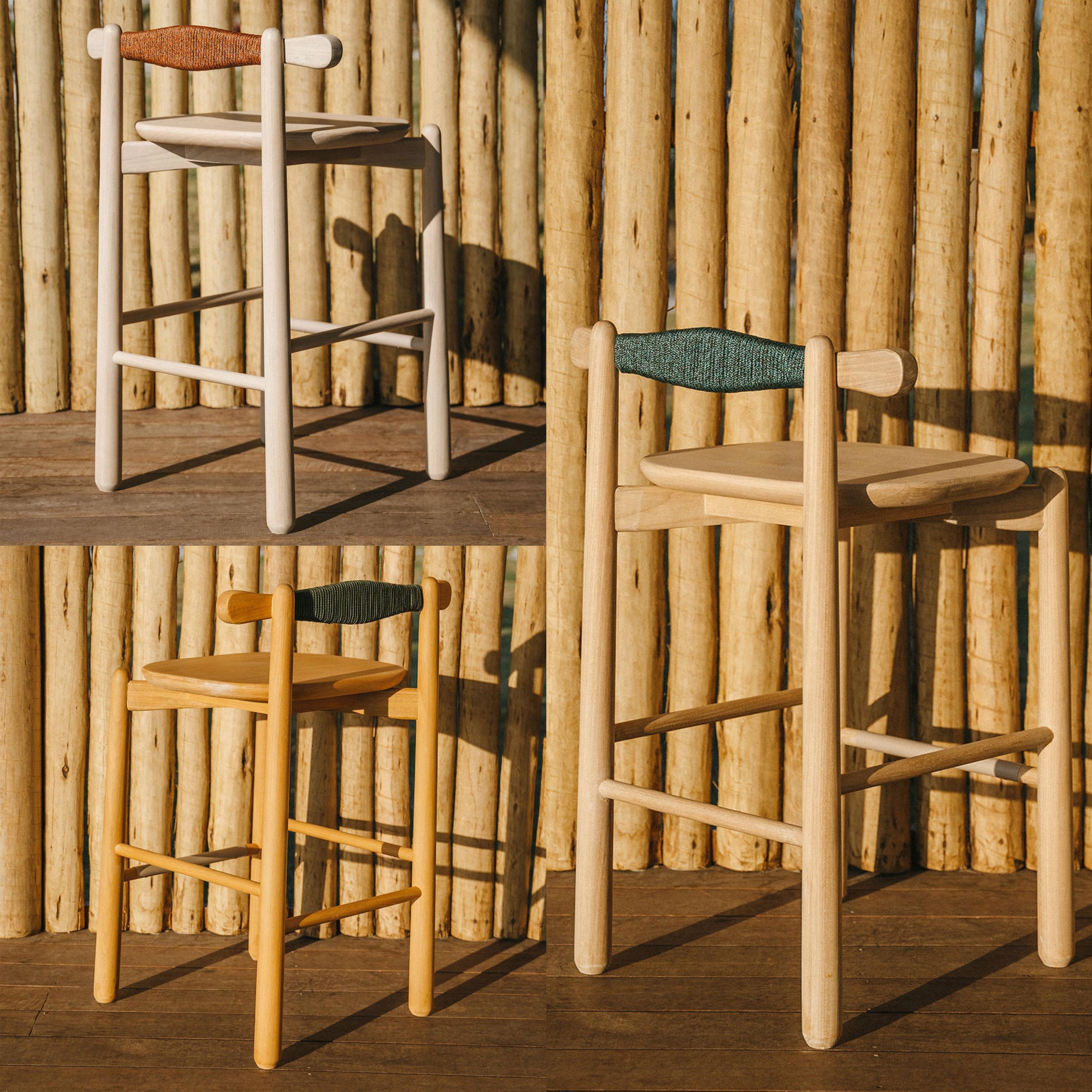 Counter Stool Uçá. All solid wood. For Sale at 1stDibs