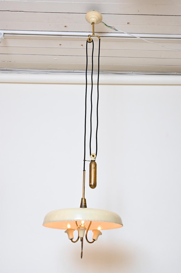 Counterbalance Pendant Light, Italy, circa 1950 at 1stDibs