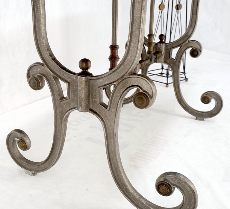 Countertop High 36"H Cast Iron Base Beige Granite Top Dinning Serving ...