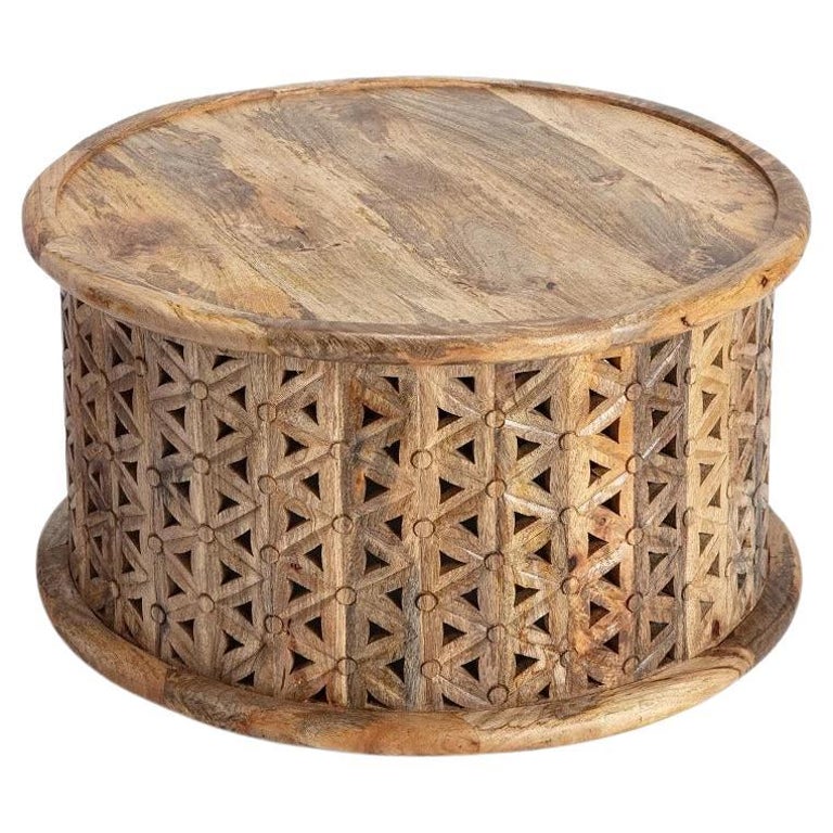 Country French Rustic Mango Wood Coffee Table For Sale at 1stDibs