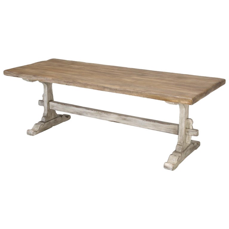 Country French Trestle Dining Table, Completely Restored at 1stDibs