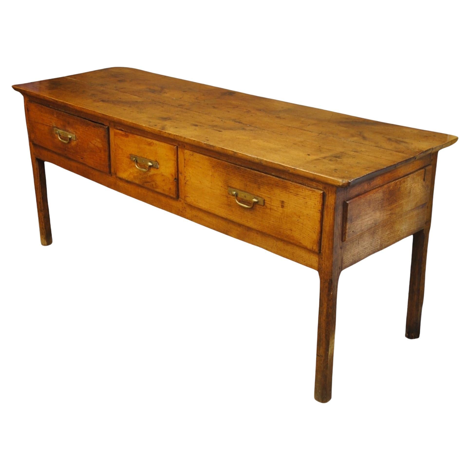 Country House Free Standing Elm Dresser For Sale at 1stDibs