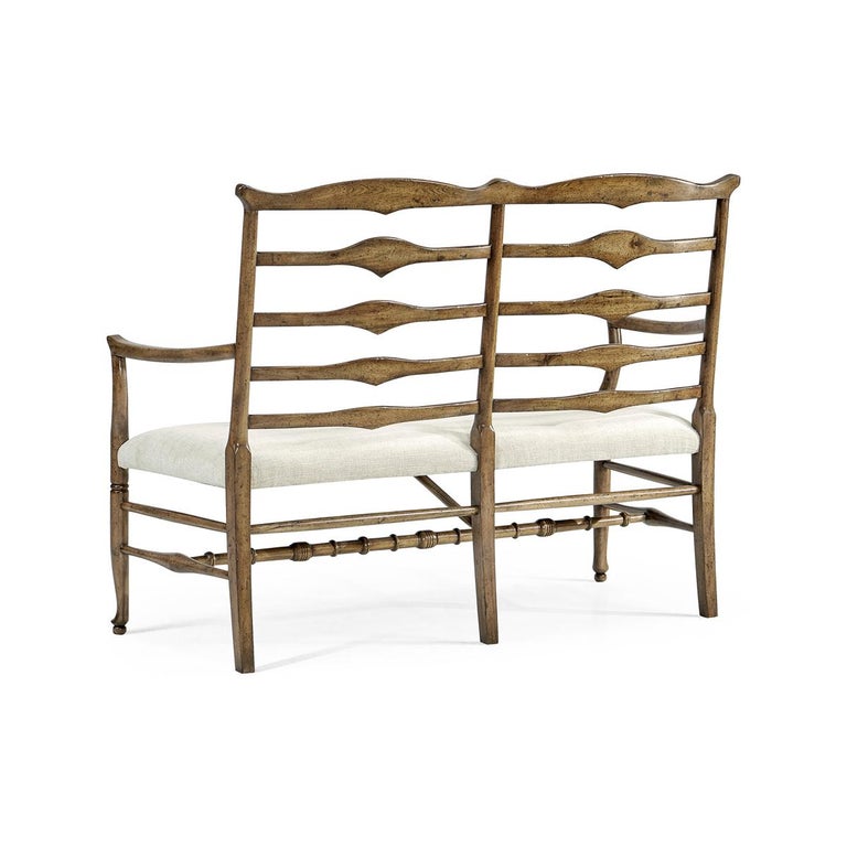 Country Ladder Back Bench For Sale at 1stDibs
