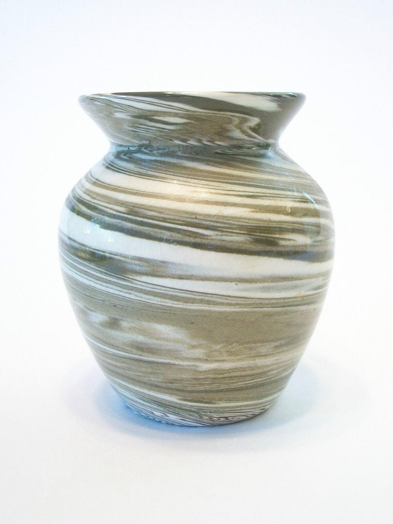 Country Life Pottery, Vintage Agateware Studio Pottery Vase, U.K ...