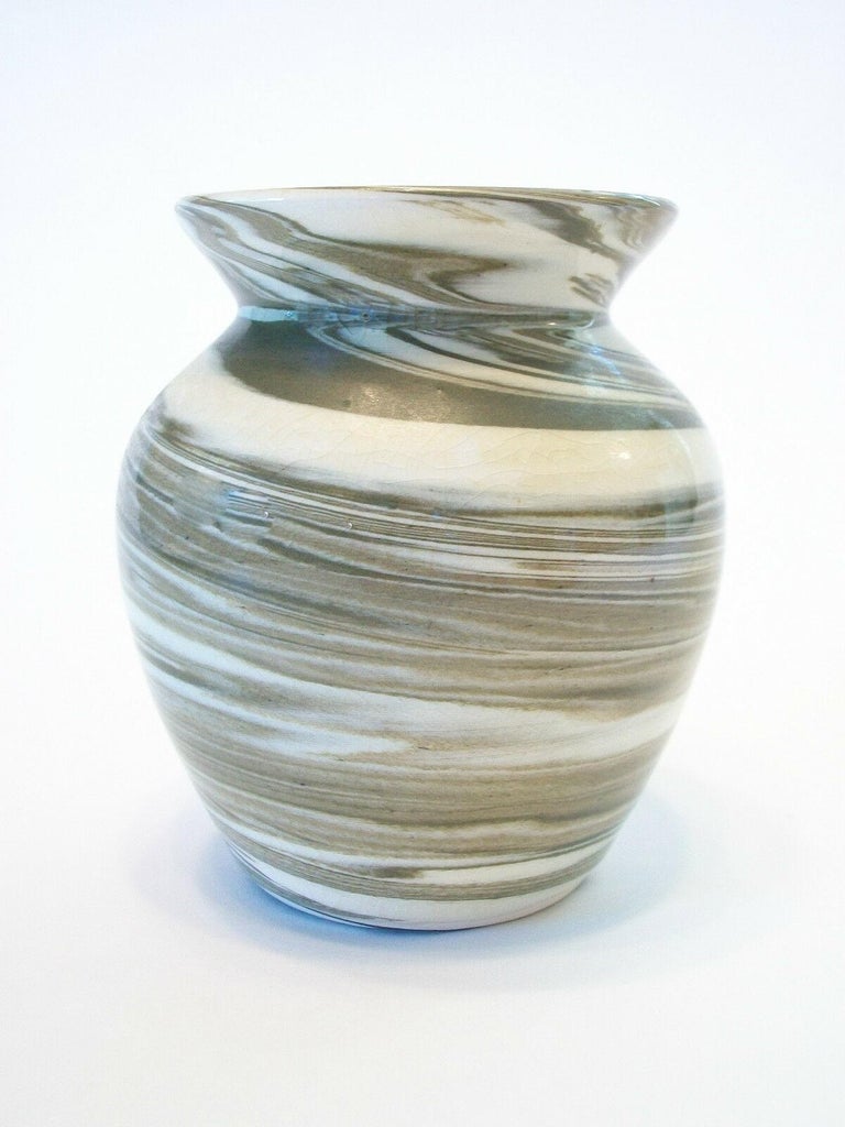 Country Life Pottery, Vintage Agateware Studio Pottery Vase, U.K ...