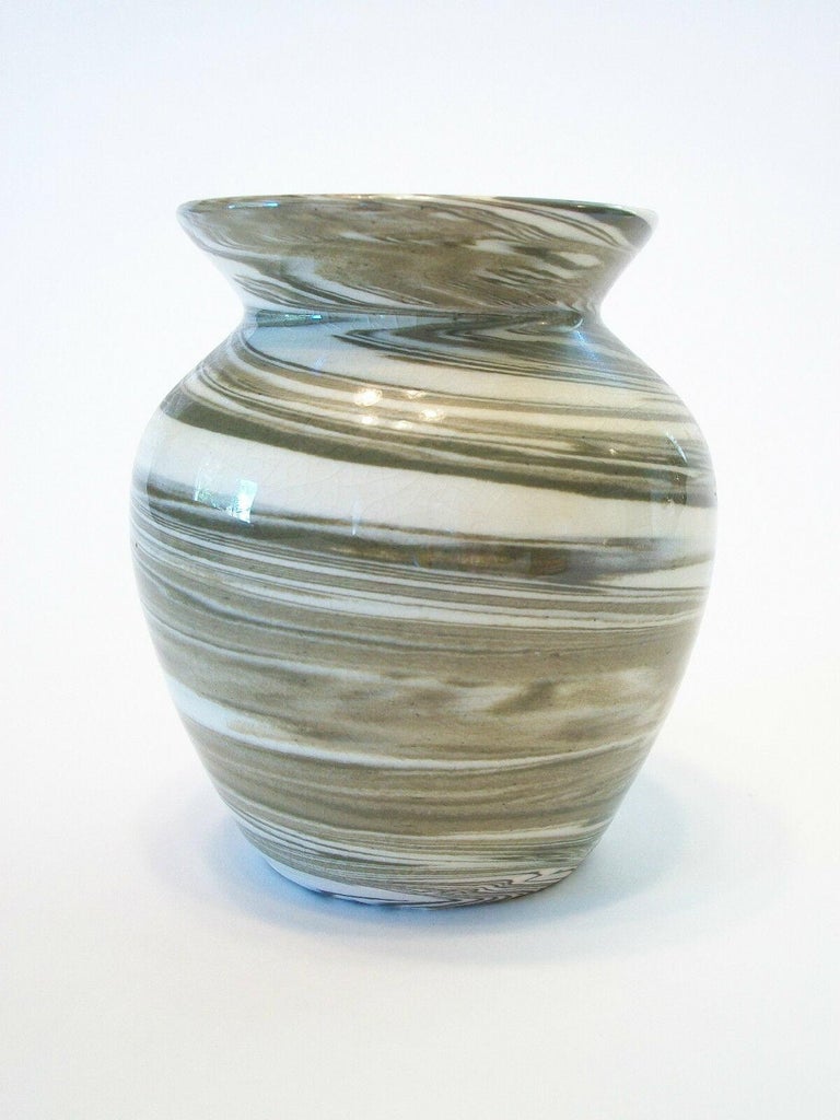 Country Life Pottery, Vintage Agateware Studio Pottery Vase, U.K ...