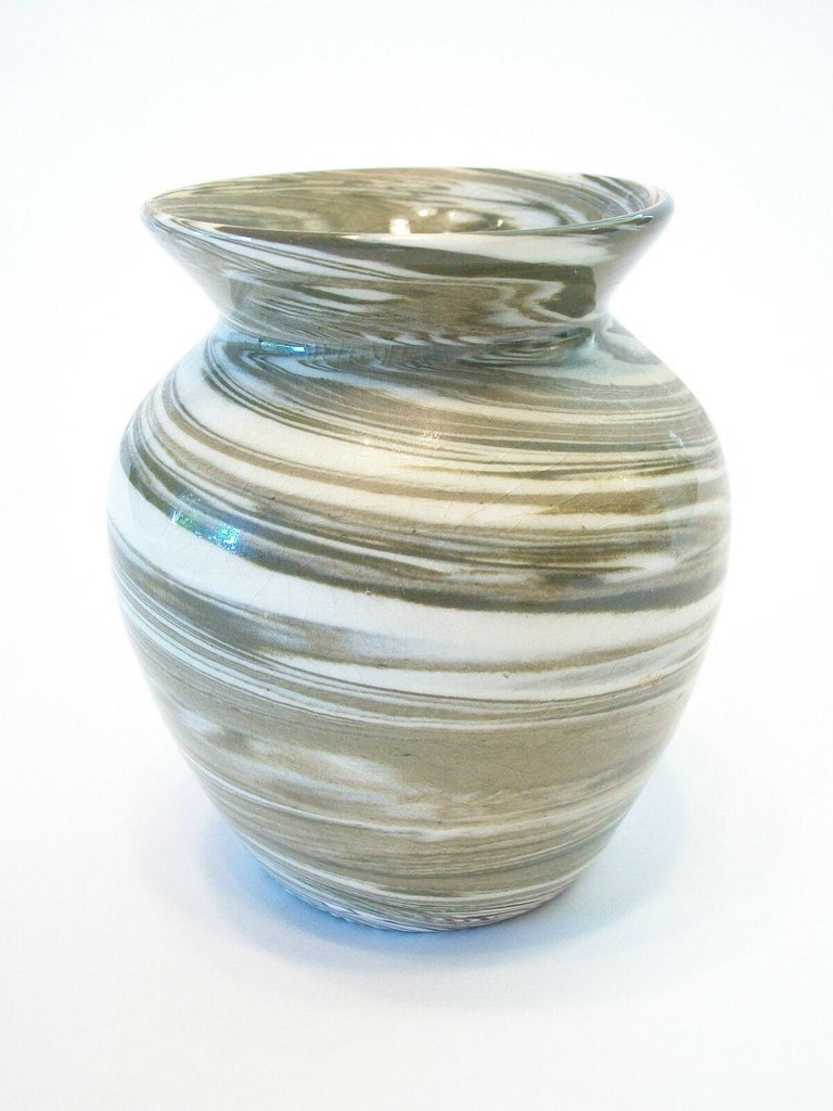 Country Life Pottery, Vintage Agateware Studio Pottery Vase, U.K ...