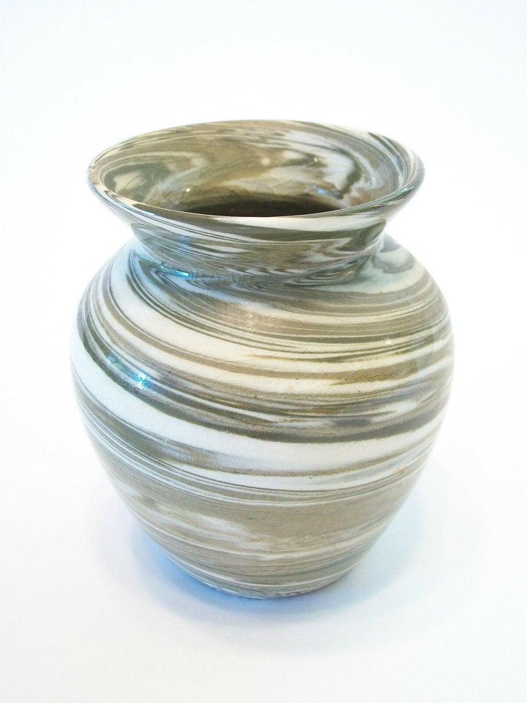 Country Life Pottery, Vintage Agateware Studio Pottery Vase, U.K ...