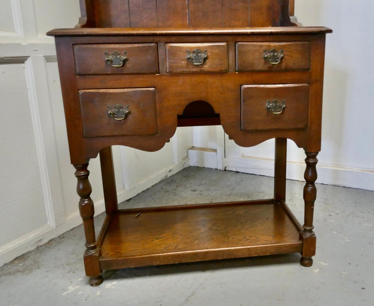 Country Oak Gothic Style Cottage Dresser at 1stDibs