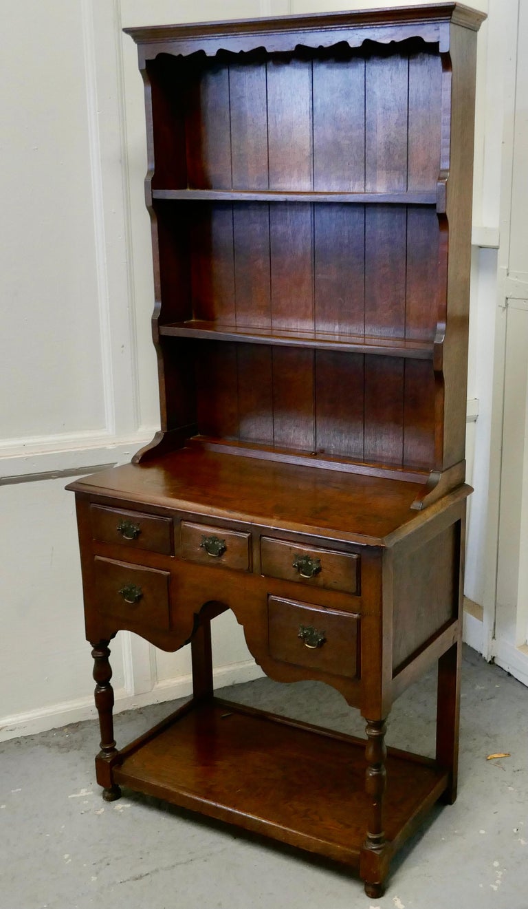 Country Oak Gothic Style Cottage Dresser at 1stDibs