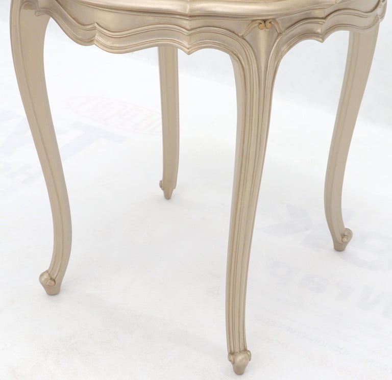 Country Provincial Tall Legs Silver Gilt Marble-Top Lamp Table Stand ...