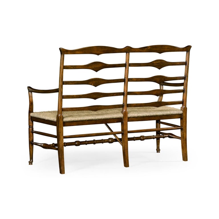 Country Style Ladder Back Bench For Sale at 1stDibs
