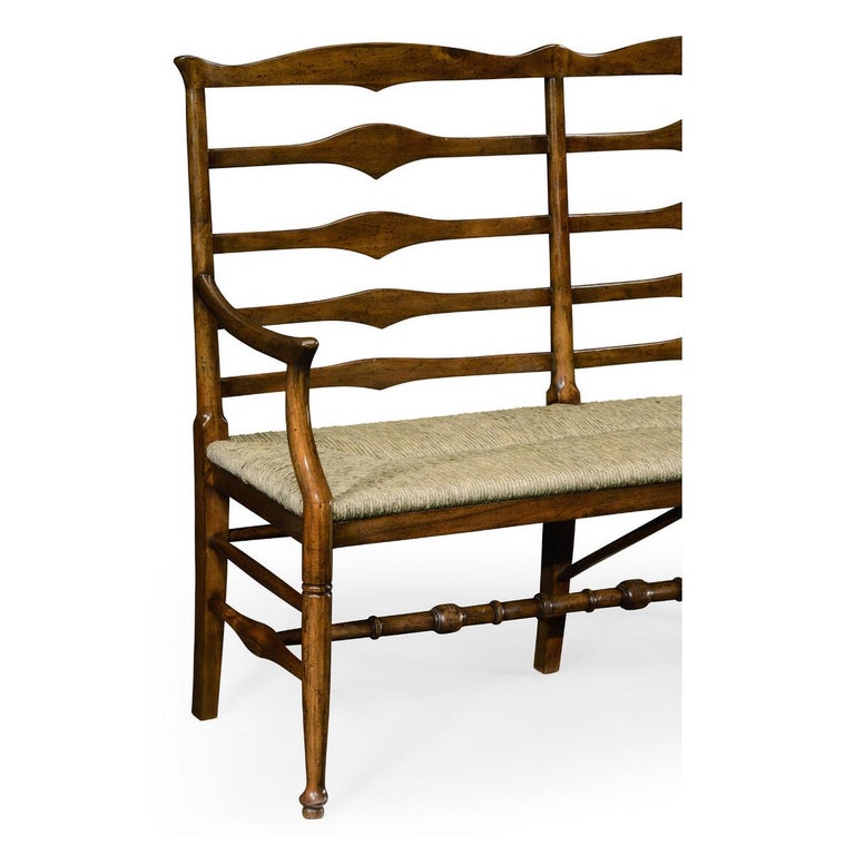 Country Style Ladder Back Bench For Sale at 1stDibs