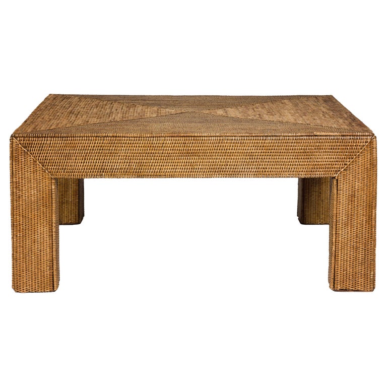parsons coffee table square