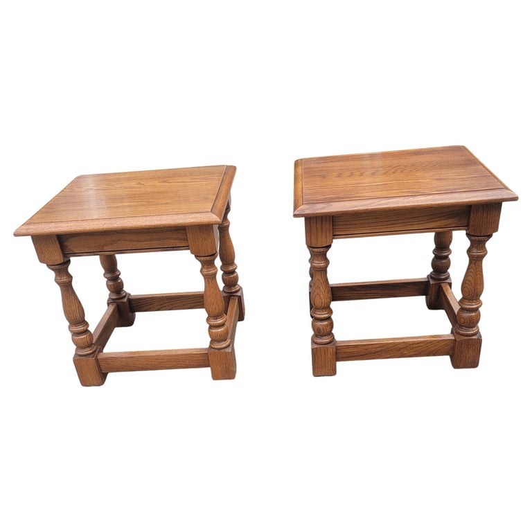 Country View Amish Handcrafted Mission Oak Low Stools For Sale at 1stDibs