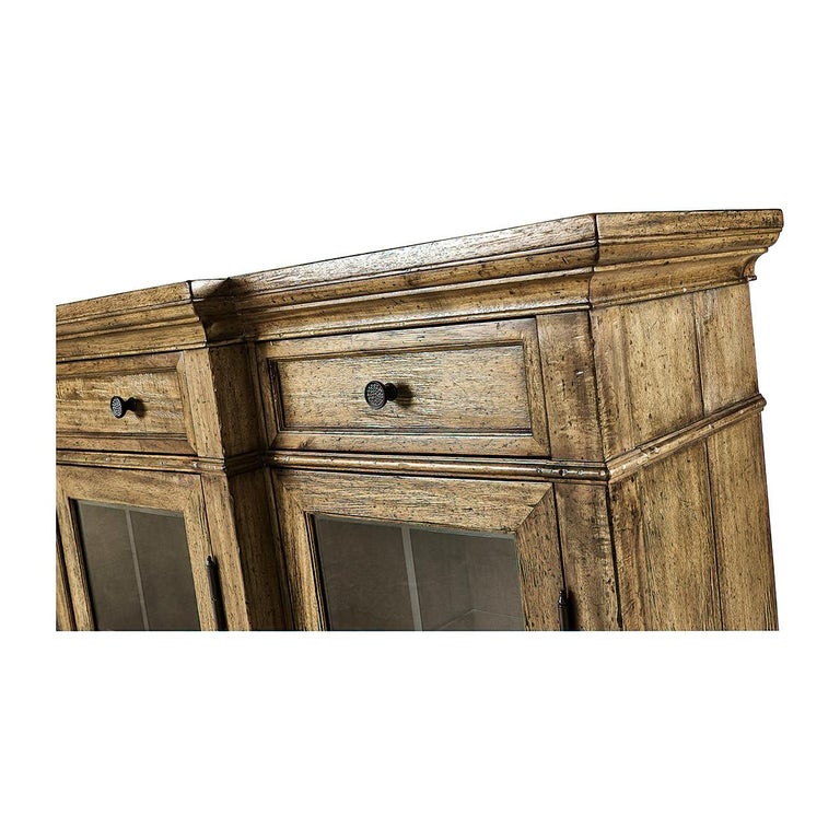 Country Walnut Display Cabinet, Medium Drift For Sale at 1stDibs