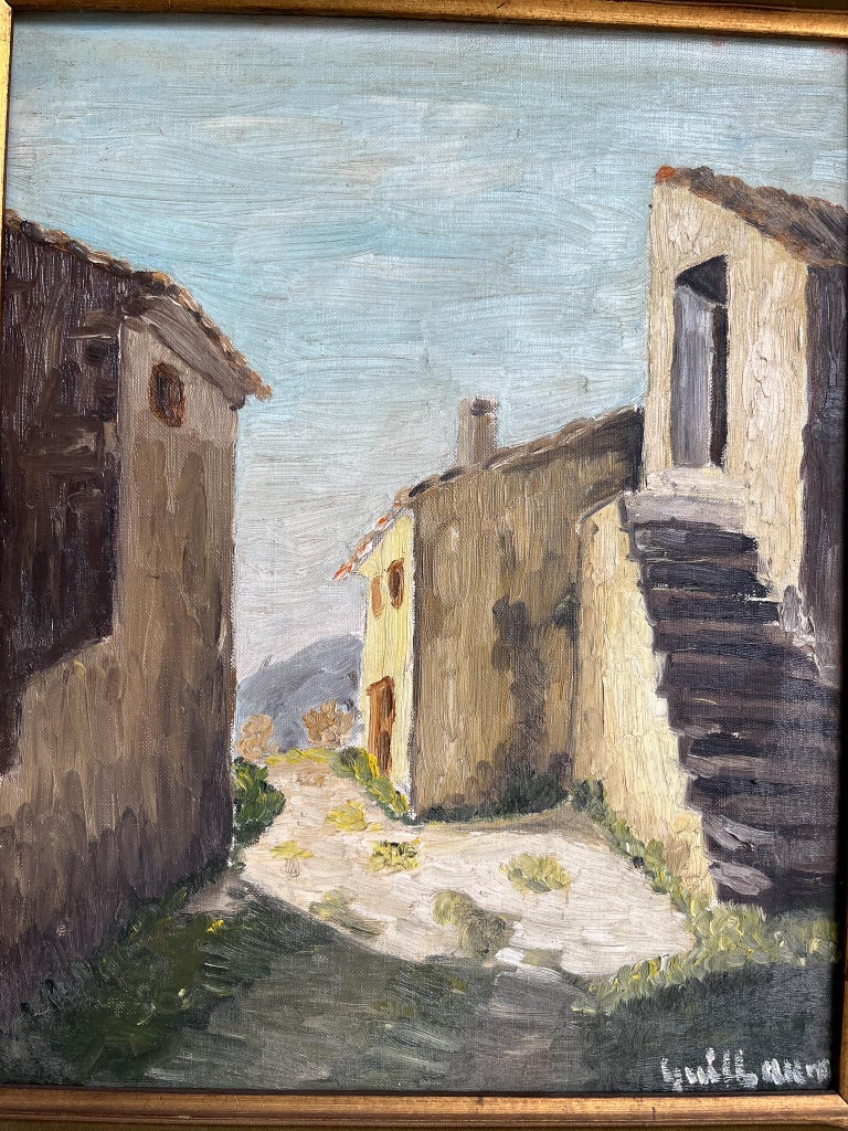 Countryside village oil on canvas France 19th century For Sale at 1stDibs