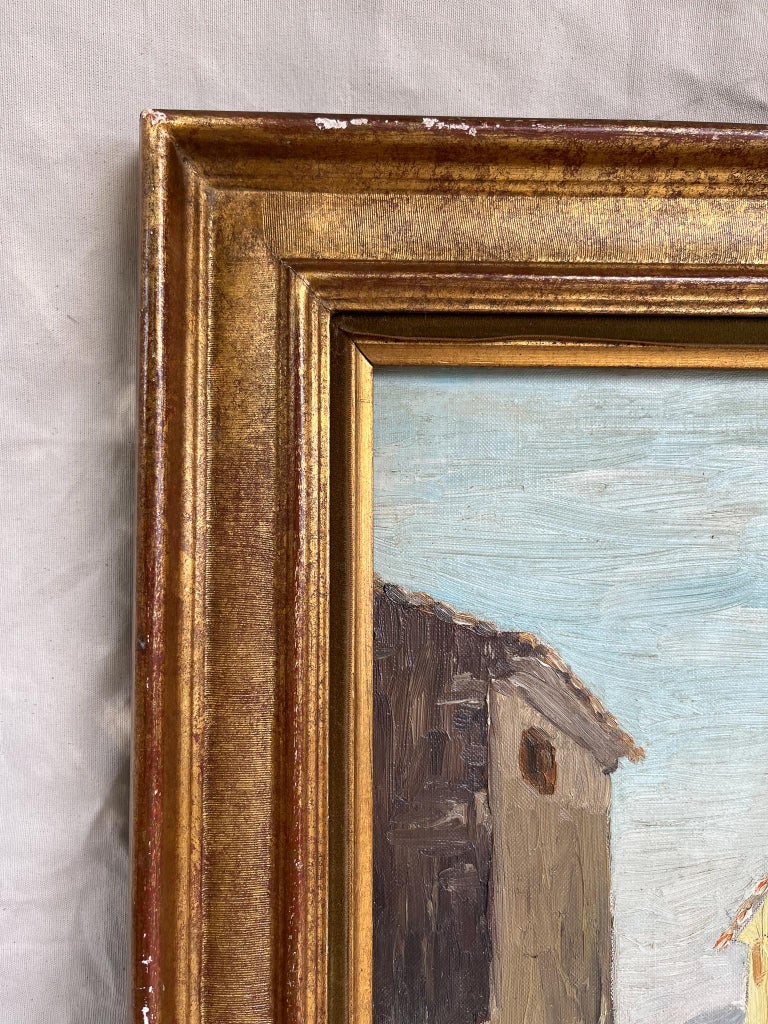 Countryside village oil on canvas France 19th century For Sale at 1stDibs