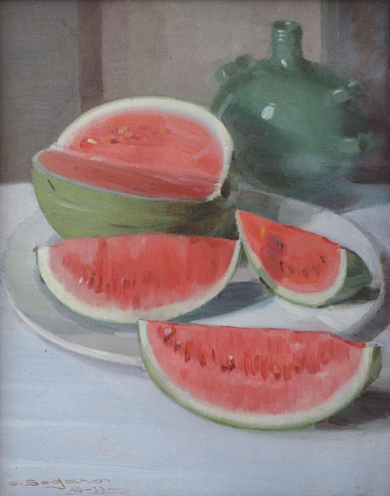 Couple of still-life paintings by Oscar Sogaro, XX century For Sale at ...