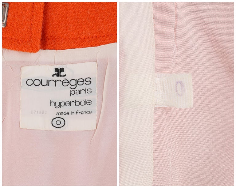 COURREGES c.1970’s Hyperbole Bright Orange High Rise Wide Leg Trouser Pants For Sale at 1stDibs ...