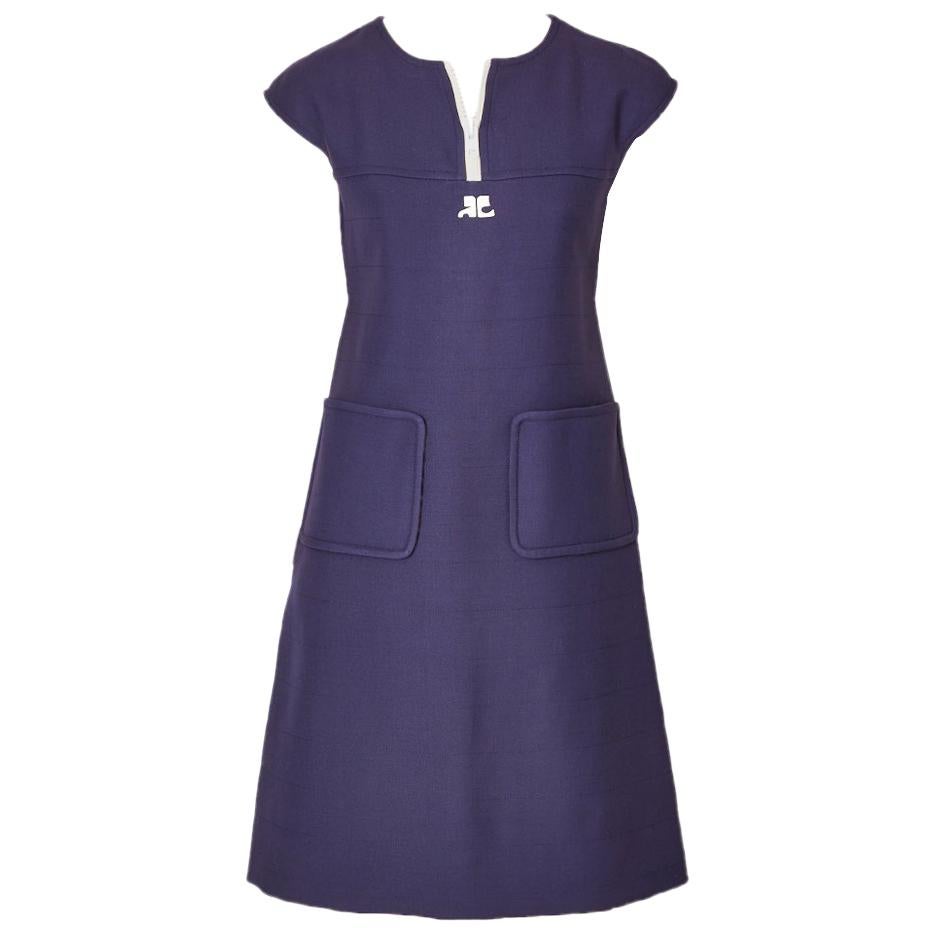 Courrèges Iconic Wool Day Dress at 1stDibs