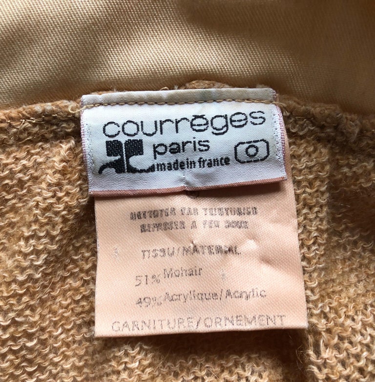 Courreges mohair Pointelle jersey dress with floral patterns, circa ...