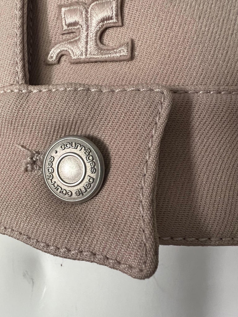 Courreges Paris Beige Jacket, Size 36 For Sale at 1stDibs