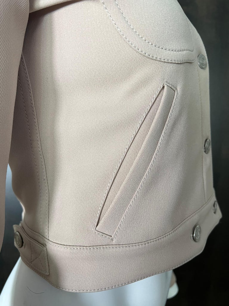 Courreges Paris Beige Jacket, Size 36 For Sale at 1stDibs