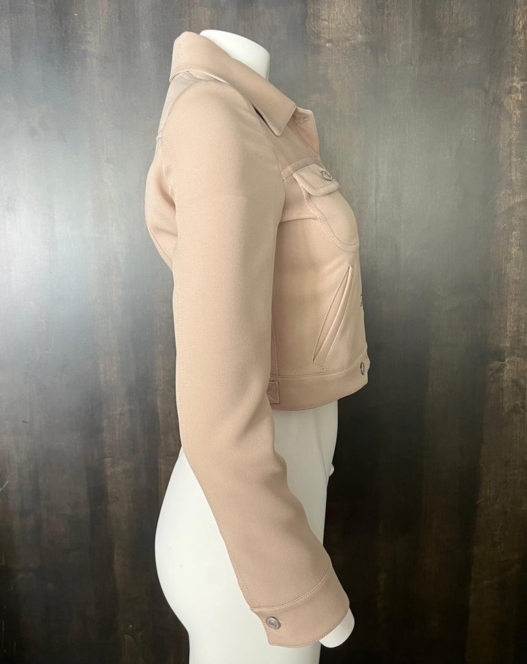 Courreges Paris Beige Jacket, Size 36 For Sale at 1stDibs