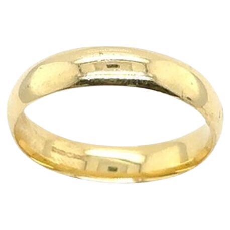 Court Shape Wedding Band in 18ct Yellow Gold at 1stDibs