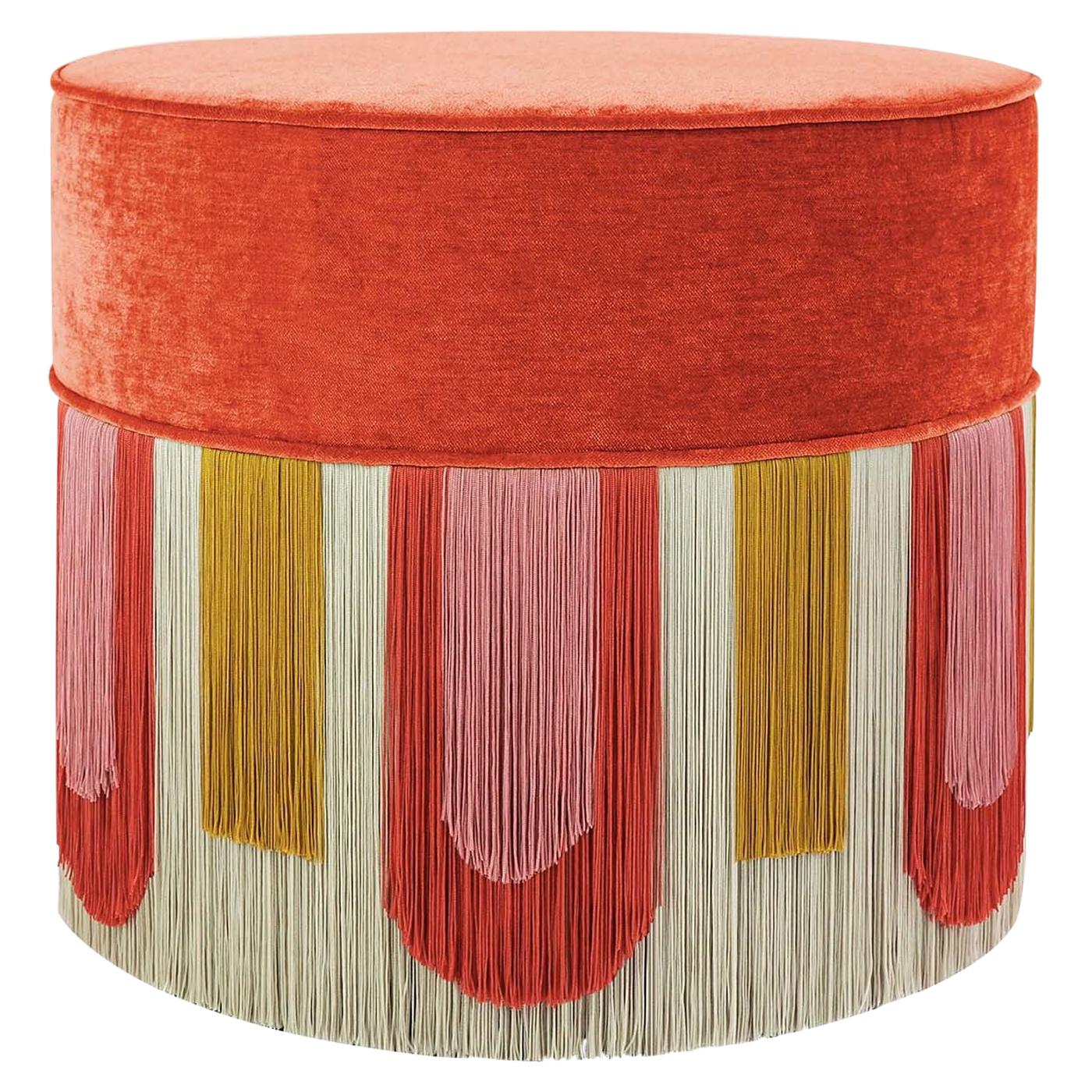 Couture Geometric Deco’ Ottoman For Sale at 1stDibs