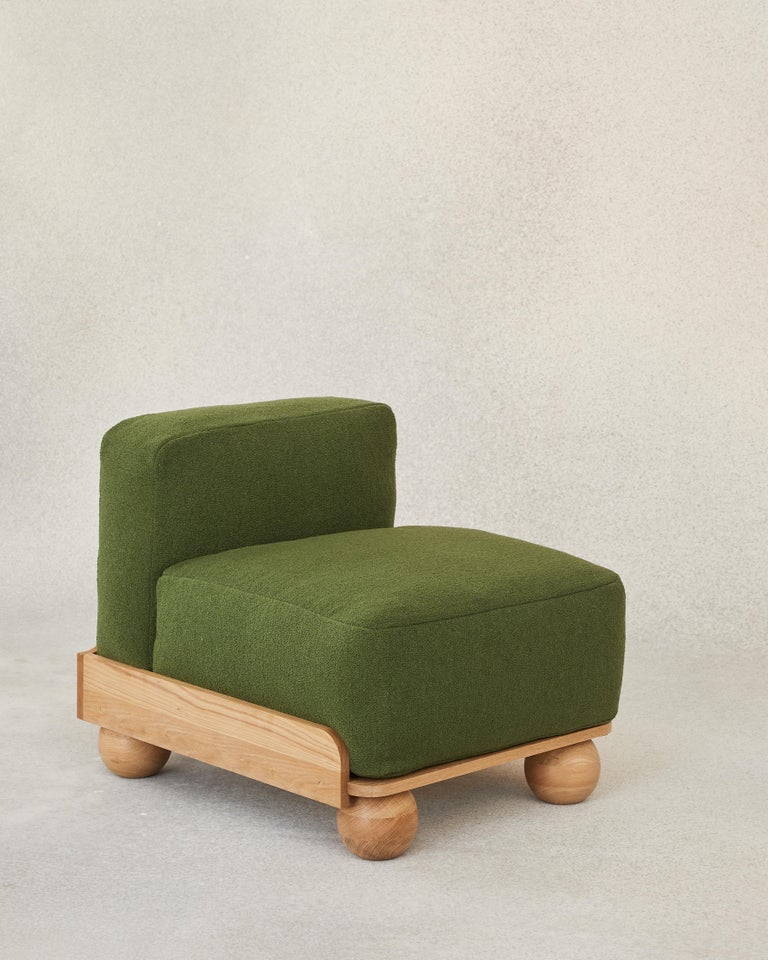 Cove Slipper Chair in Woodland Green For Sale at 1stDibs