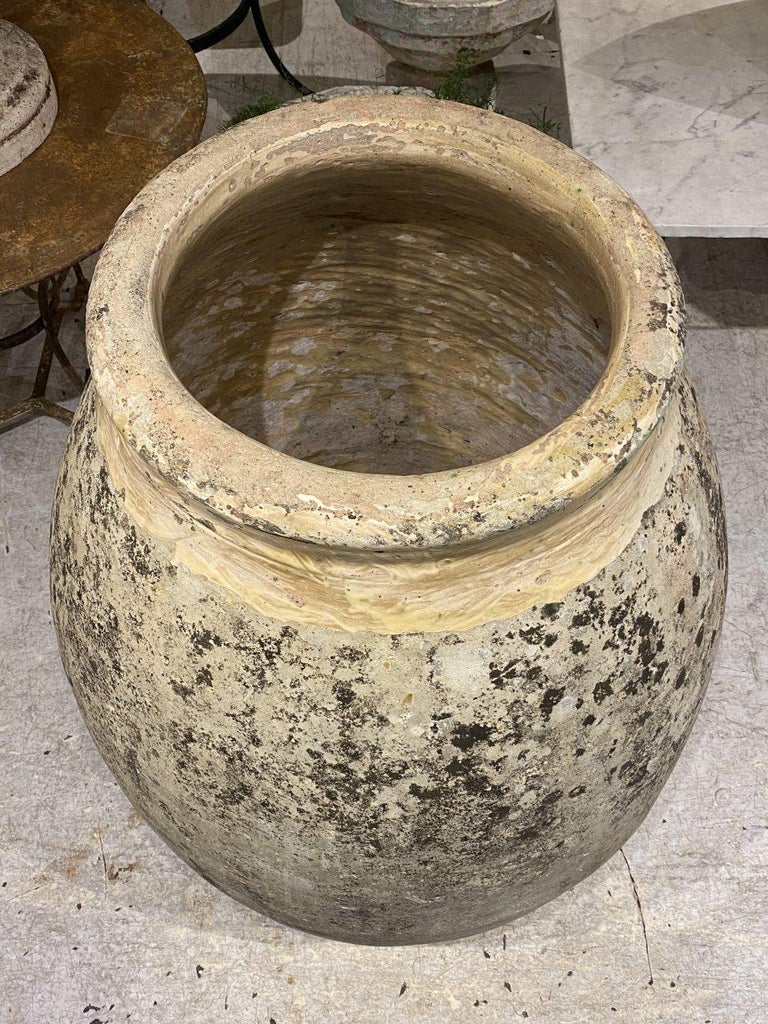 Coveted Large Antique Biot Pottery Holder, Pre-1900s at 1stDibs