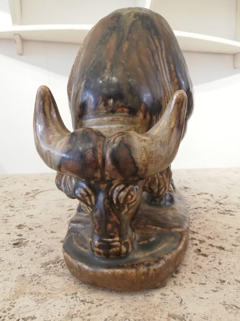 Cow in Ceramic by Knud Kyhn, 1950 For Sale at 1stDibs