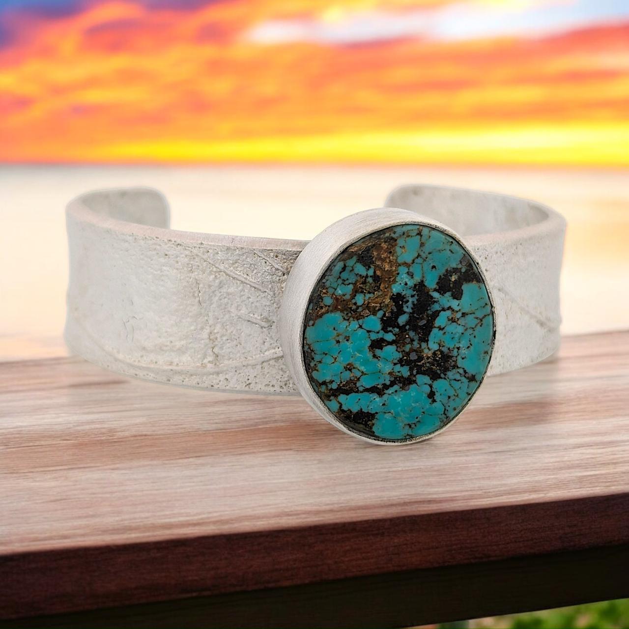 Cowboy Dreams Sandcast Cuff Bracelet by Rob Sherman with Desert Scene ...