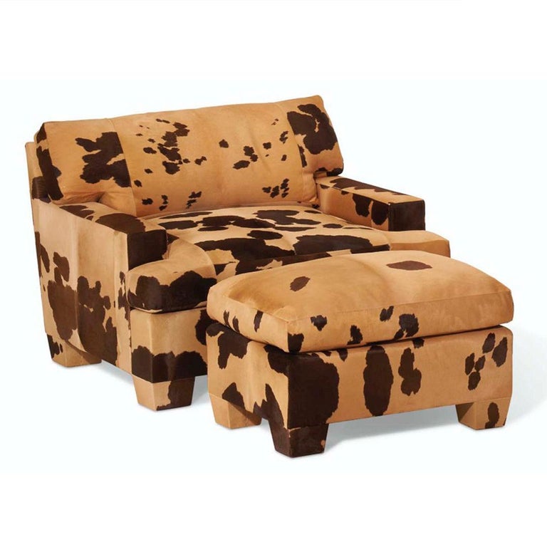 Cowhide Club Chairs and Ottomans by Peter Marino from La Reverie, Palm ...
