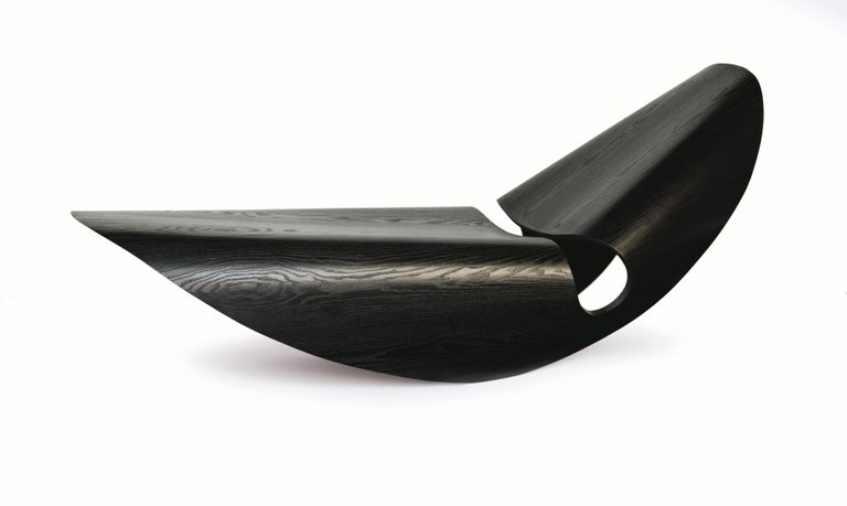 Cowrie, Ebonised Ash Bent Plywood Rocking Chaise Longue by Made in ...