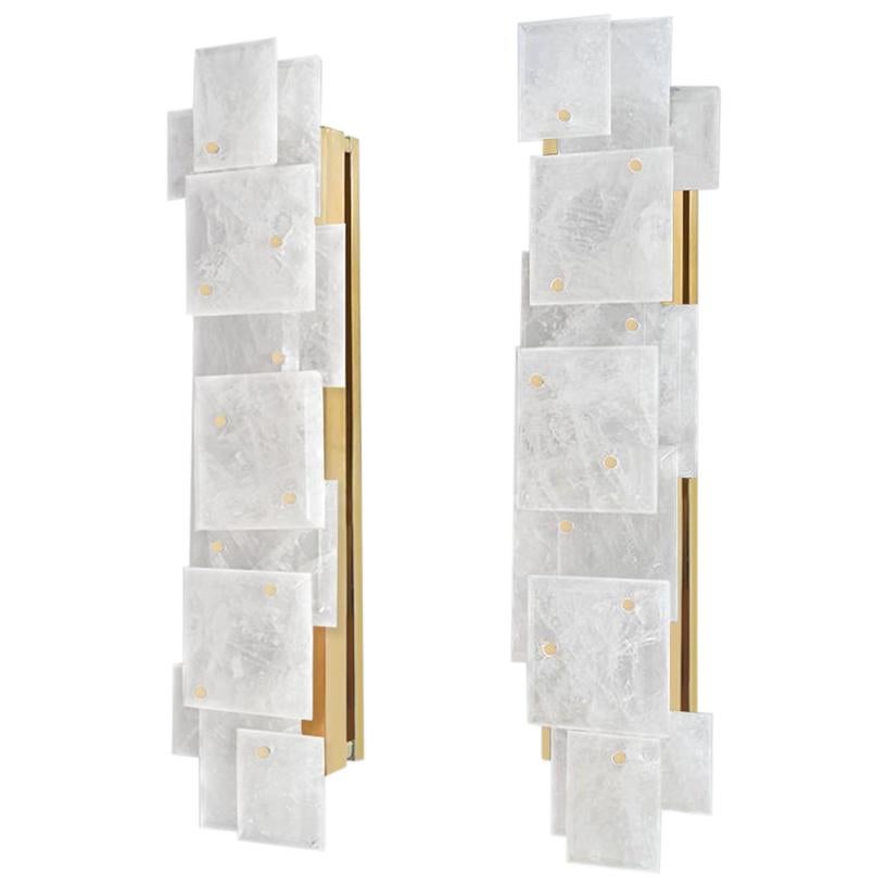 DSH Rock Crystal Quartz Wall Sconces by Phoenix at 1stDibs