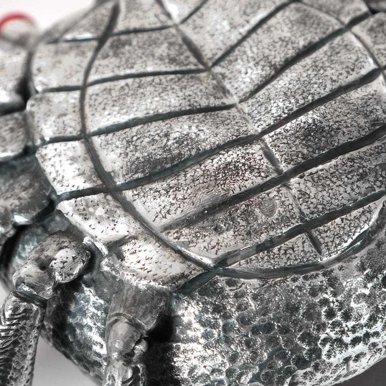 Crab by Alcino Silversmith Handcrafted in Sterling Silver with Rock ...