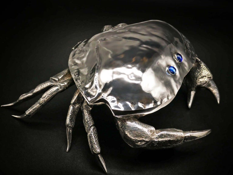 Crab Caviar Cup in Silver Plate For Sale at 1stDibs