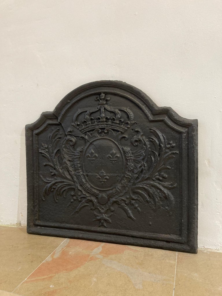 Cracked Antique Fireback / Backsplash at 1stDibs