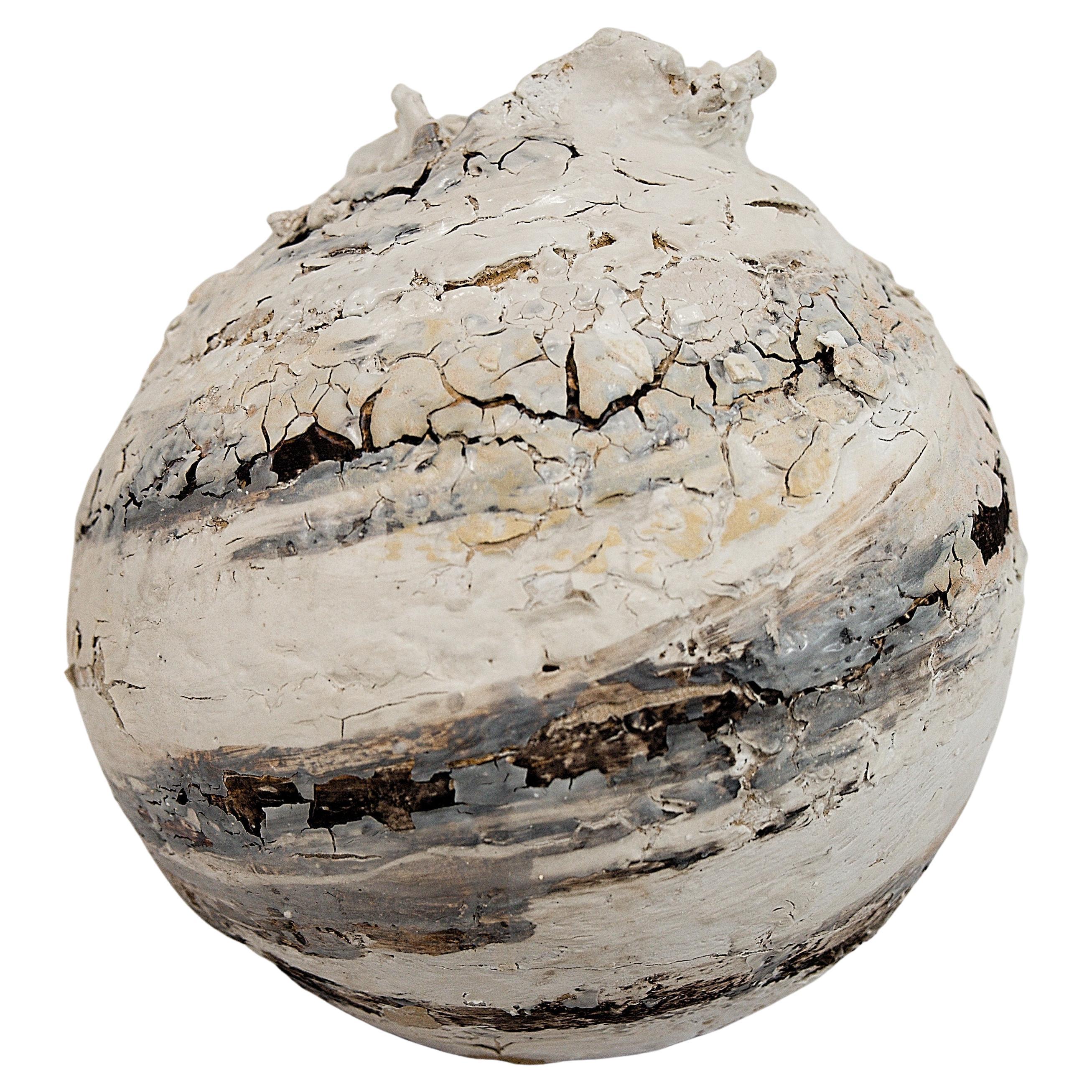 Yakishime Moon Art Vase III For Sale at 1stDibs
