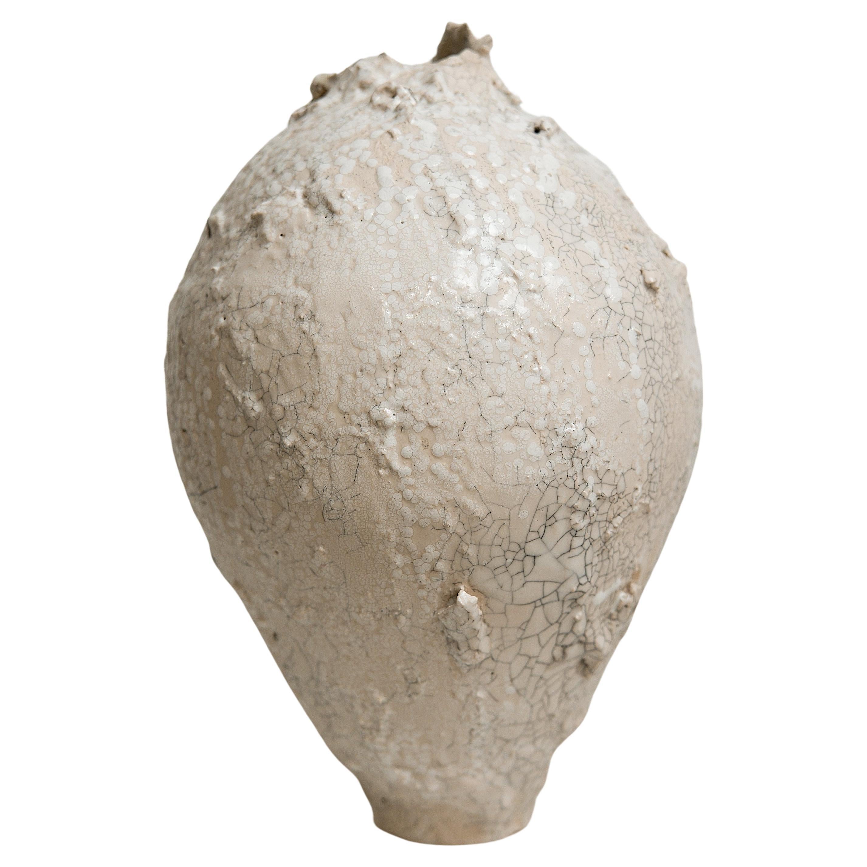 Drippy BLue/Black Moon Vase Handmade II For Sale at 1stDibs