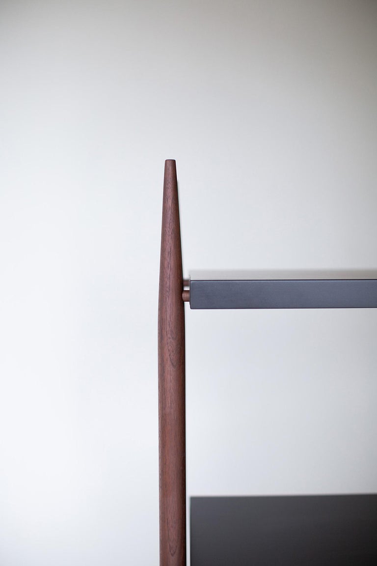 CraftAssociates Hutch, Modern Walnut Hutch, Black and Walnut, Cambre ...