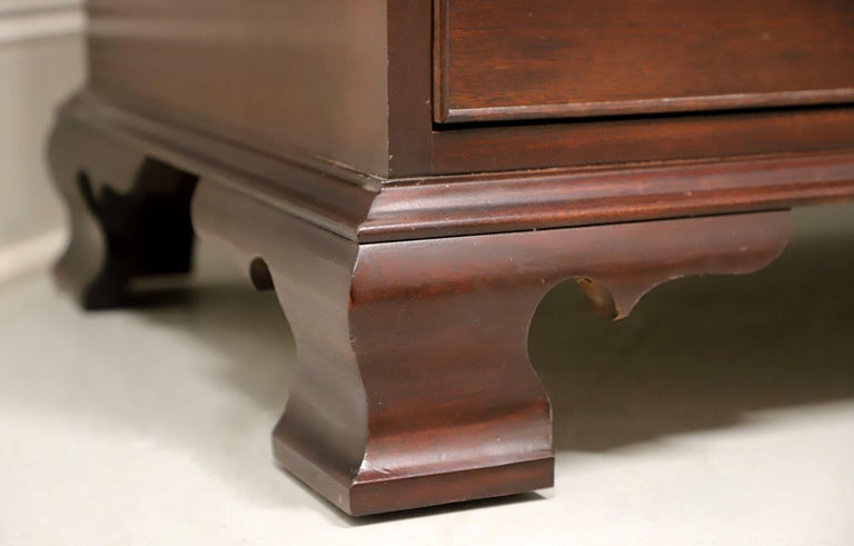 CRAFTIQUE Solid Mahogany Chippendale Style Chest on Chest with Ogee ...
