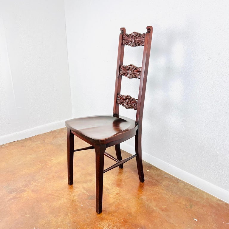 Craftsman Carved Chair by Stickley Furniture For Sale at 1stDibs