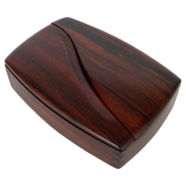 Craig Brown Studio Craft Sculptural Rosewood Box at 1stDibs
