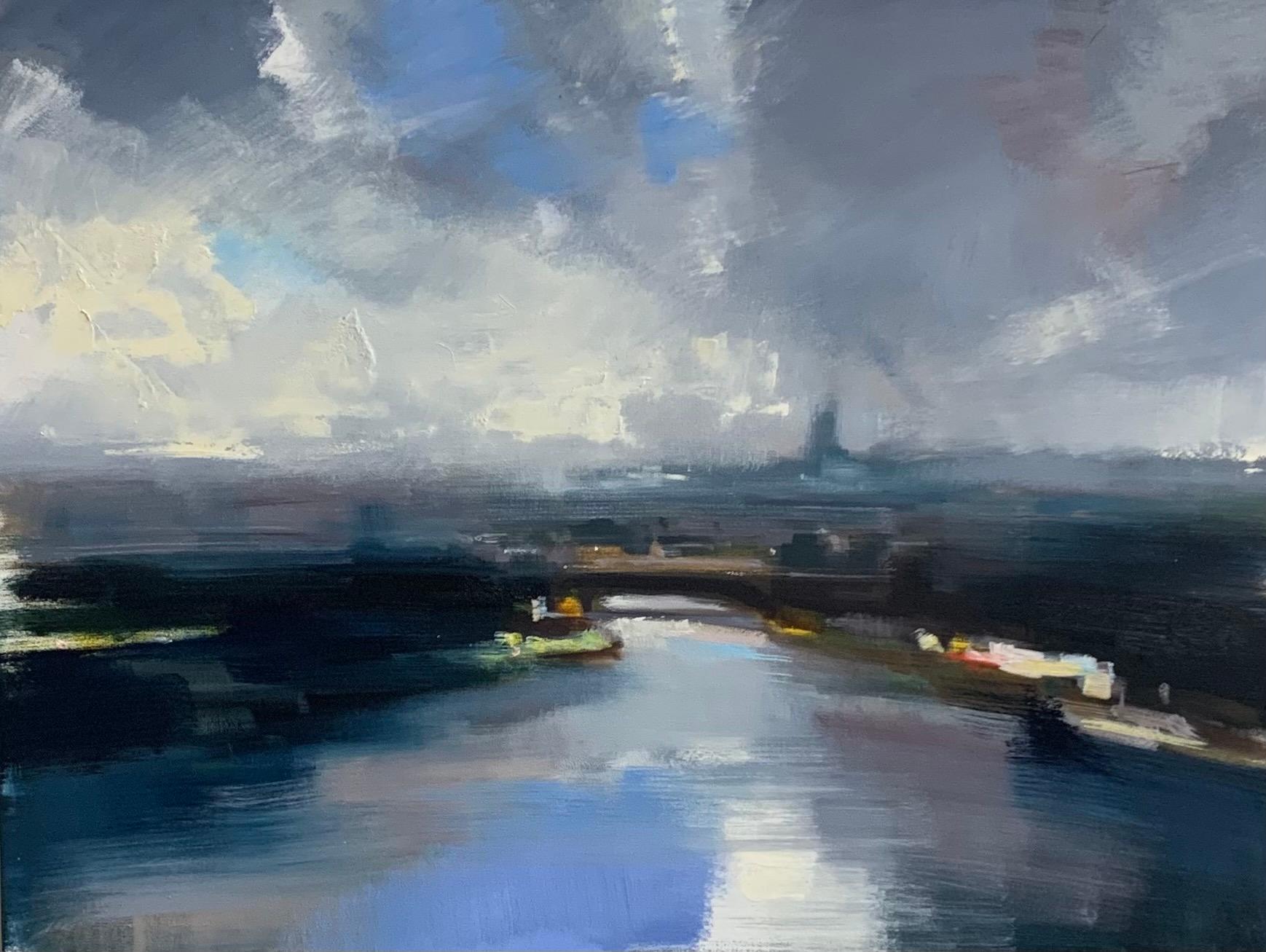 Craig Mooney - City River Mist - cityscape abstract original expression ...