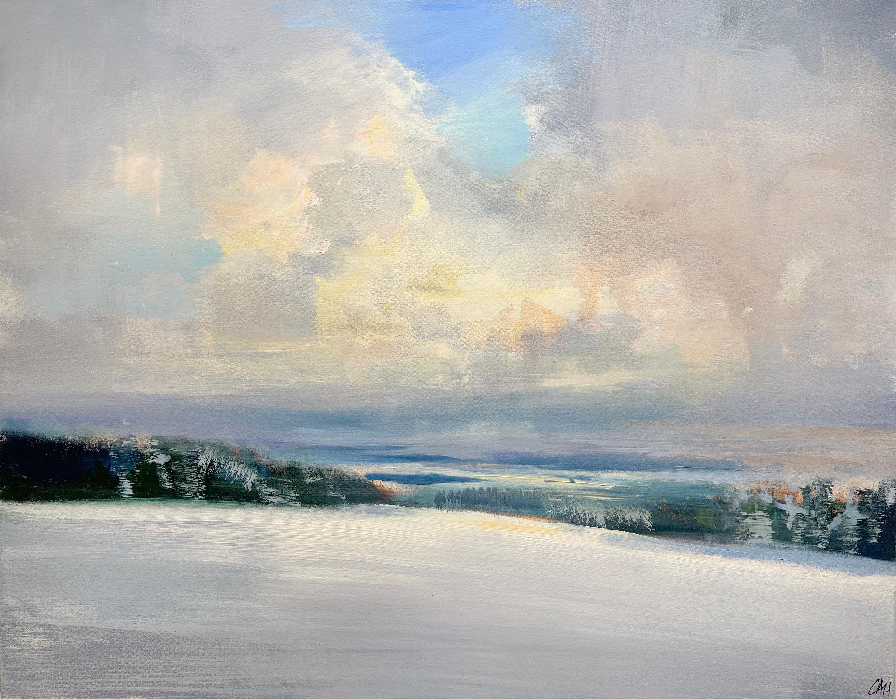 Craig Mooney - Craig Mooney, "Frosted Slope", 36x46 Paesaggio invernale ...